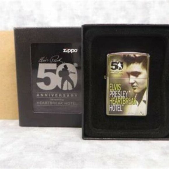 Zippo | Accessories | Rare Elvis Presley 5th Anniversary Heartbreak ...